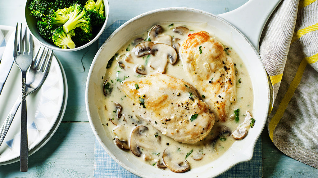 Chicken with Garlic Mushroom Sauce