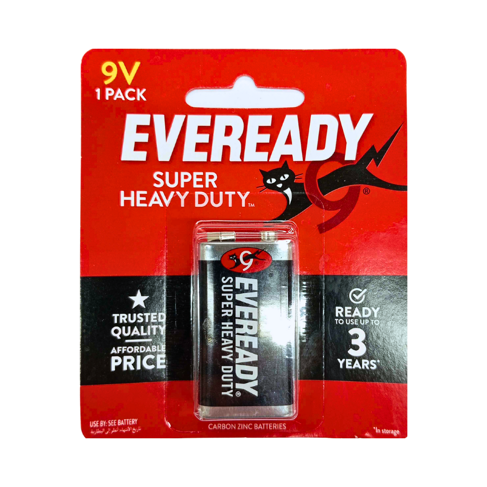 Eveready Super Heavy Duty Square Battery #1222 Black 1's