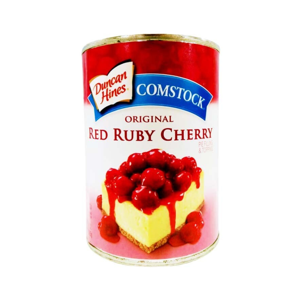 Duncan Hines Comstock Pie Filling And Topping Red Ruby Cherry 595g (21