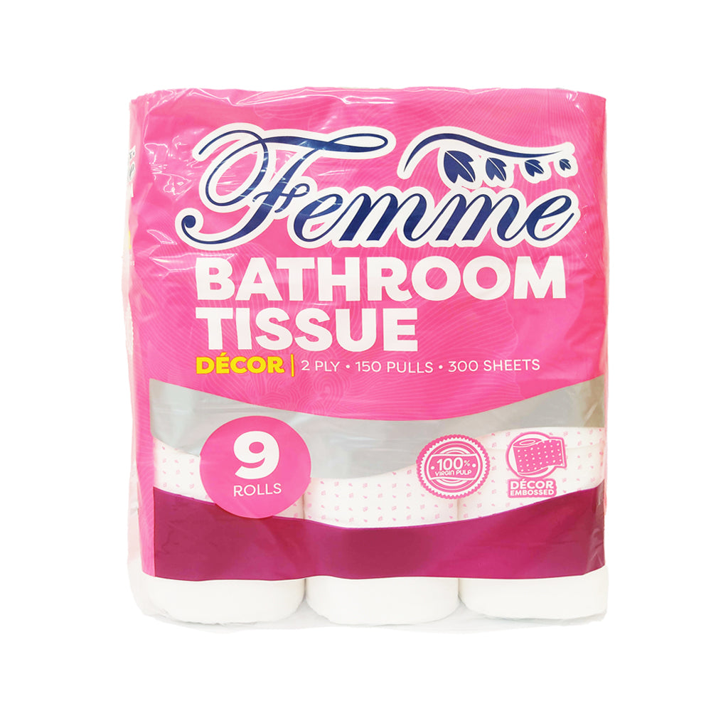 Femme Decor Bathroom Tissue 2Ply 9's