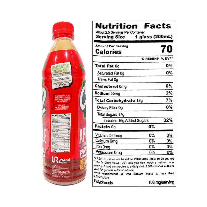 C2 Green Tea Apple 455ml