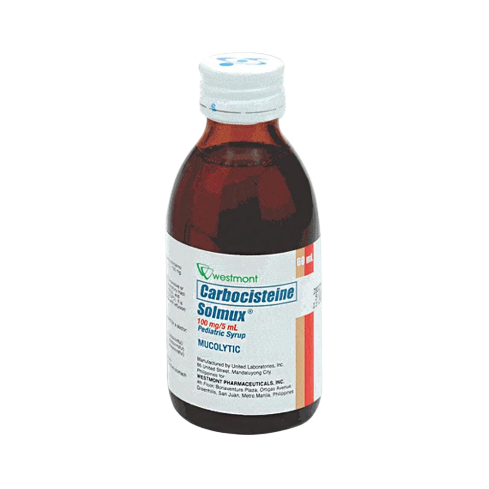 Solmux Pedia Carbocisteine 100mg/5ml Syrup 60ml