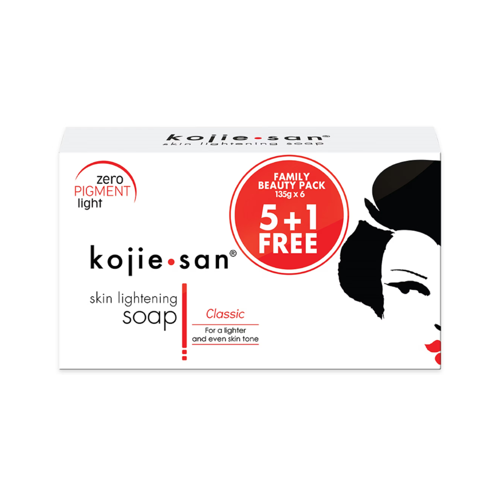 Kojie San Skin Lightening Soap Family Pack 135g 5's + 1