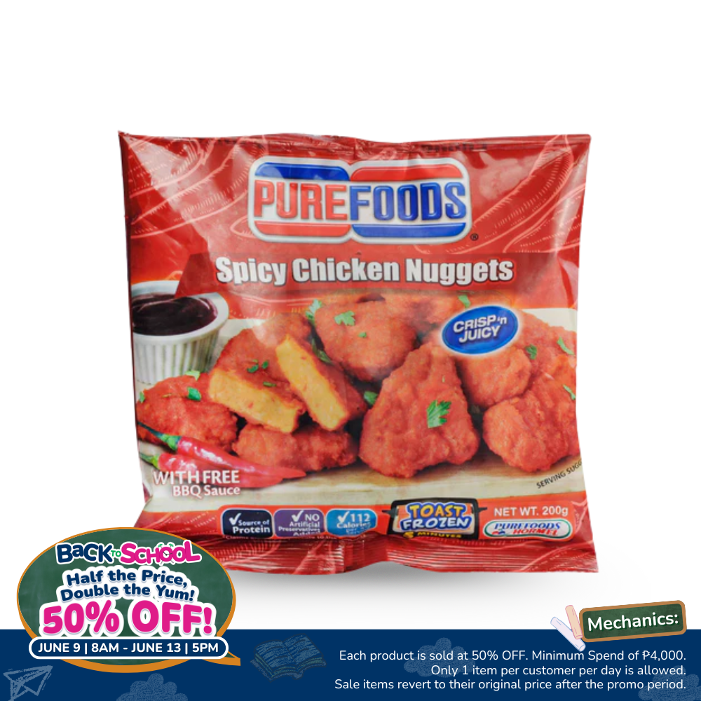 Purefoods Spicy Chicken Nuggets With BBQ Sauce 200g
