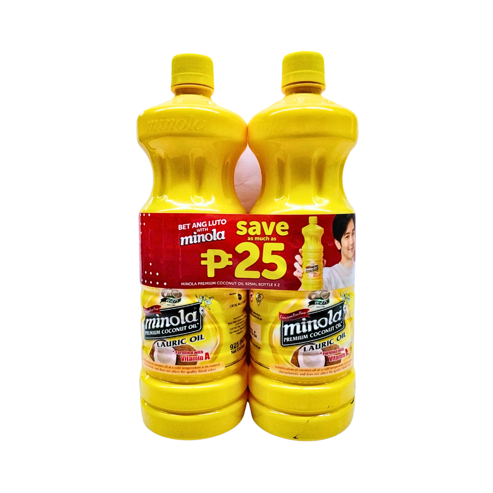 Minola Cooking Oil Petite Bottle Lauric 925ml x 2's