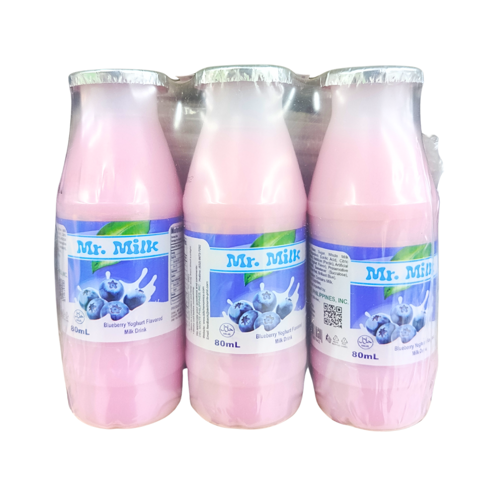 Del Monte Mr. Milk Yogurt Blueberry 80ml x 6's