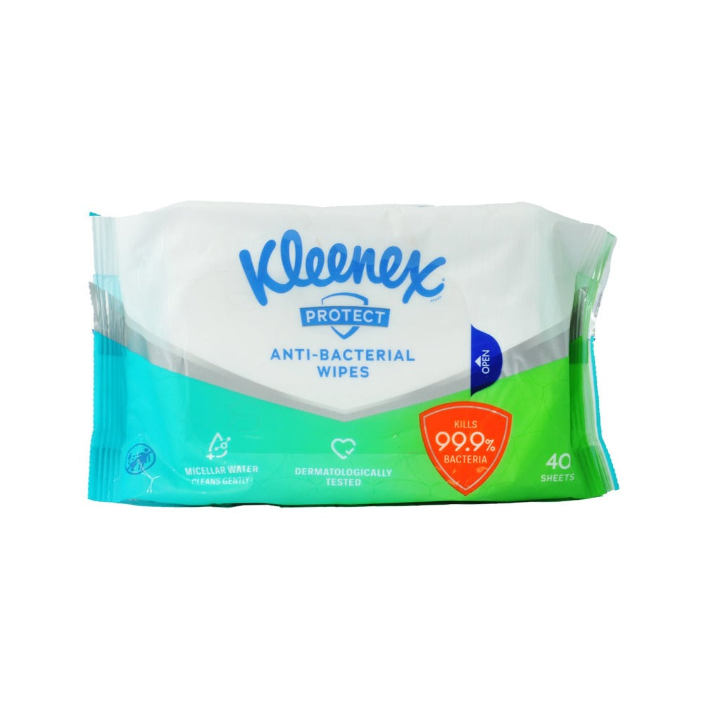 Kleenex Wipes Moist Antibac Shea Butter and Aloe 40 Sheets