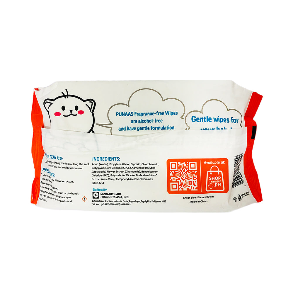 Punaas Fragrance Free Wipes