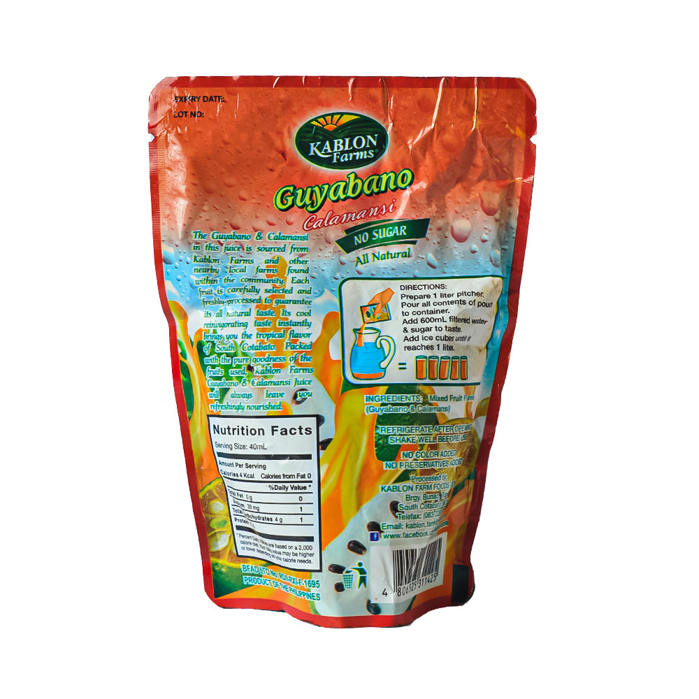 Kablon Juice Unsweetened Guyabano Calamansi 146ml
