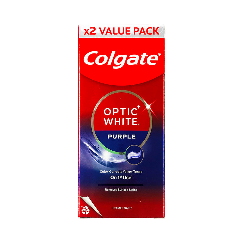 Colgate Toothpaste Optic White Purple Value Pack 100g x 2's