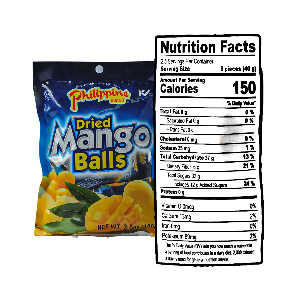 Philippine Brand Dried Mango Balls 100g