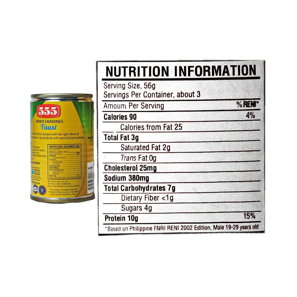 555 Fried Sardines With Tausi 155g