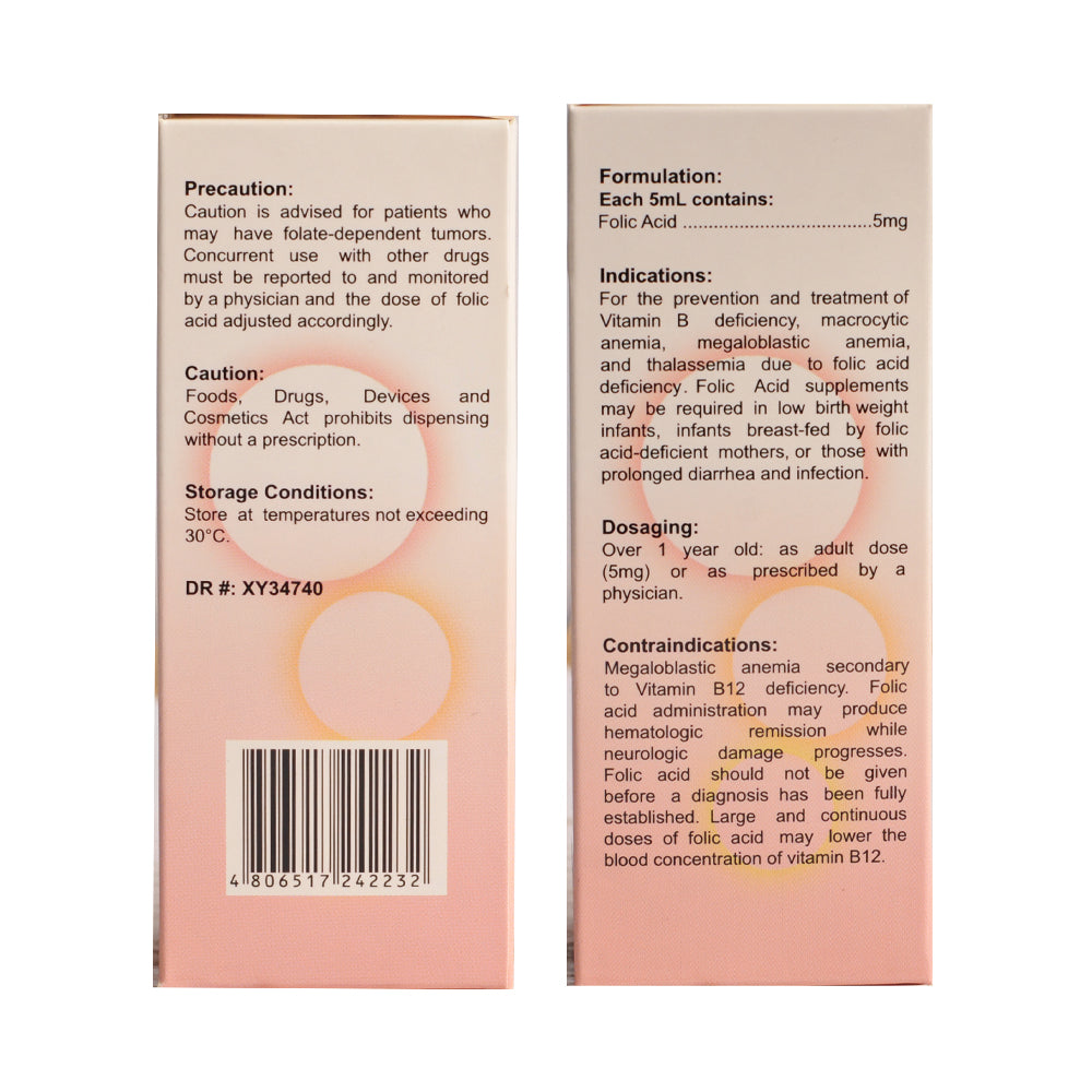 Folart Folic Acid 5mg/5ml Syrup 60ml