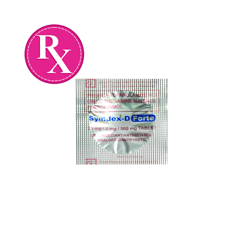 Symdex D Forte 25mg/2mg/500mg Tablet By 1's