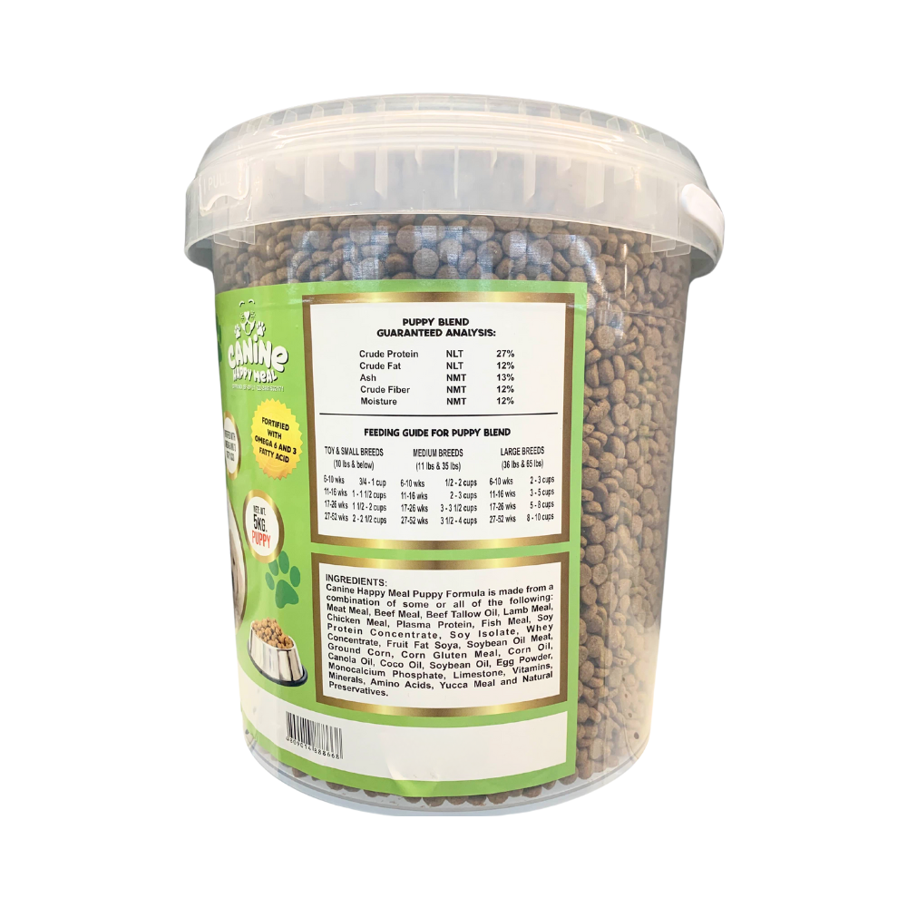 Nico Dry Dog Food Puppy Canine Happy Meal Pail 5kg