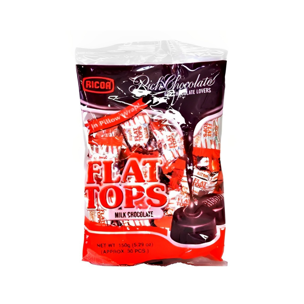Ricoa Flat Tops Milk Chocolate 150g