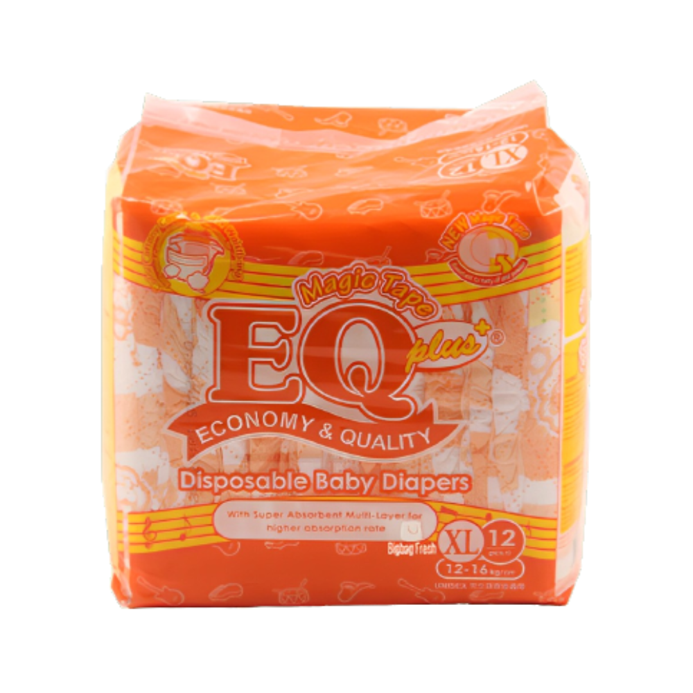 EQ Colors Baby Diaper Budget Pack Extra Large 12's