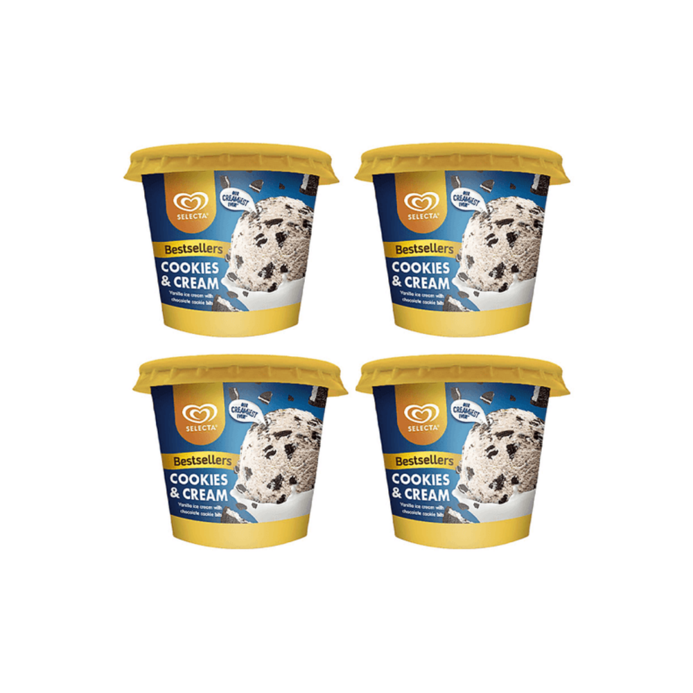 Selecta Cups Cookies And Cream 100ml x 4's