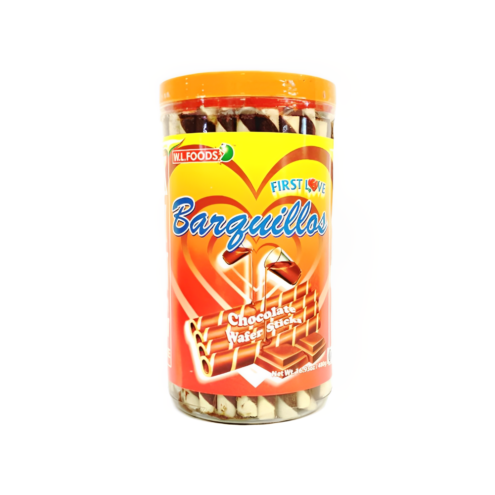 W.L. First Love Barquillos Wafer Stick Choco 365g