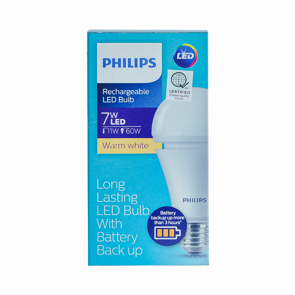 Philips Rechargeable Led Bulb E27 3000K Warm White 7W