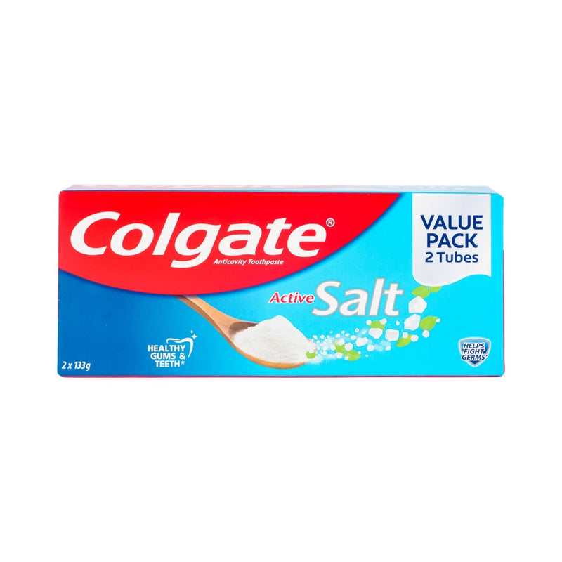 Colgate Toothpaste Active Salt 133g x 2's Value Pack