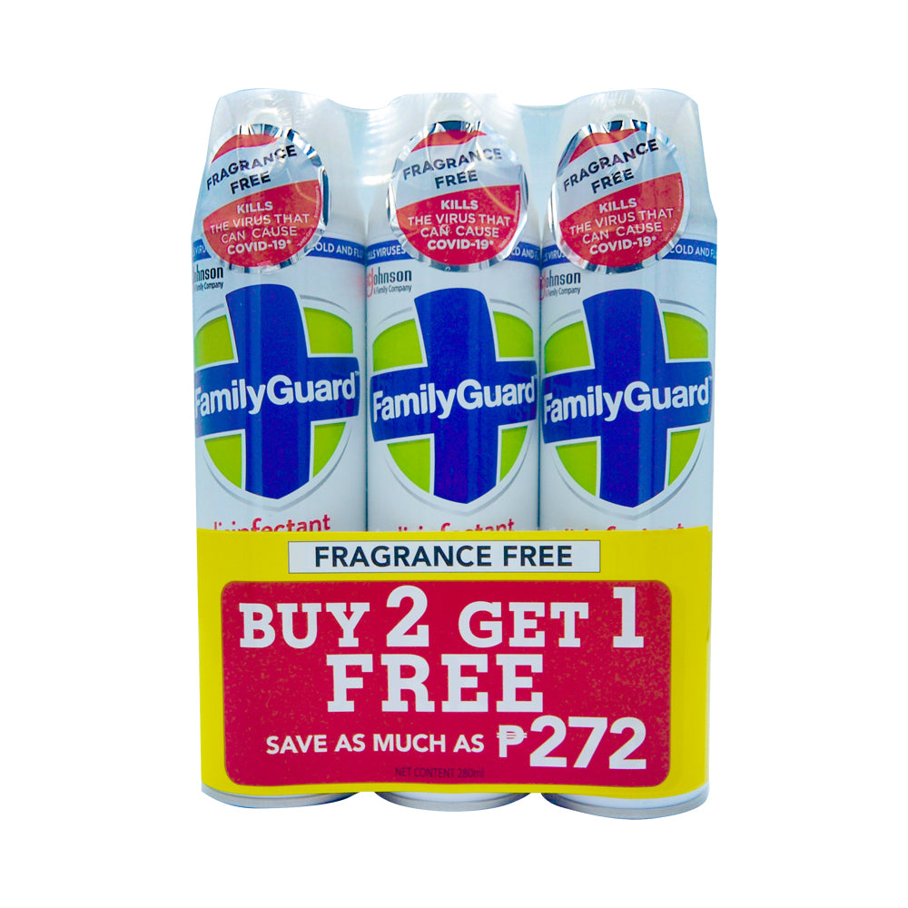 Family Guard Disinfectant Spray Fragrance 280ml x 2's + 1